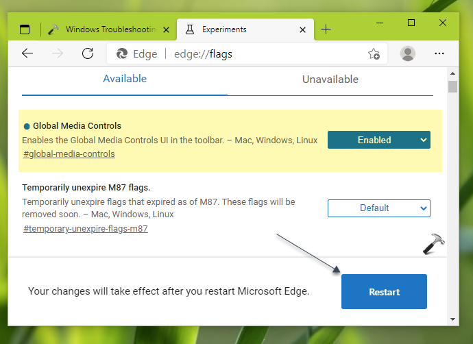Enable Global Media Controls in Microsoft Edge (Chromium) Enable Global Media Controls in Microsoft Edge (Chromium)