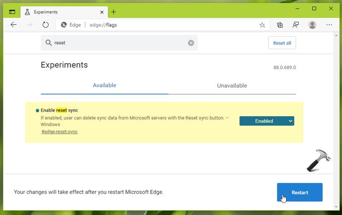 Reset sync in Microsoft Edge (Chromium) Reset sync in Microsoft Edge (Chromium)