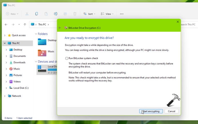 Encrypt Windows 11 Os Drive With Bitlocker